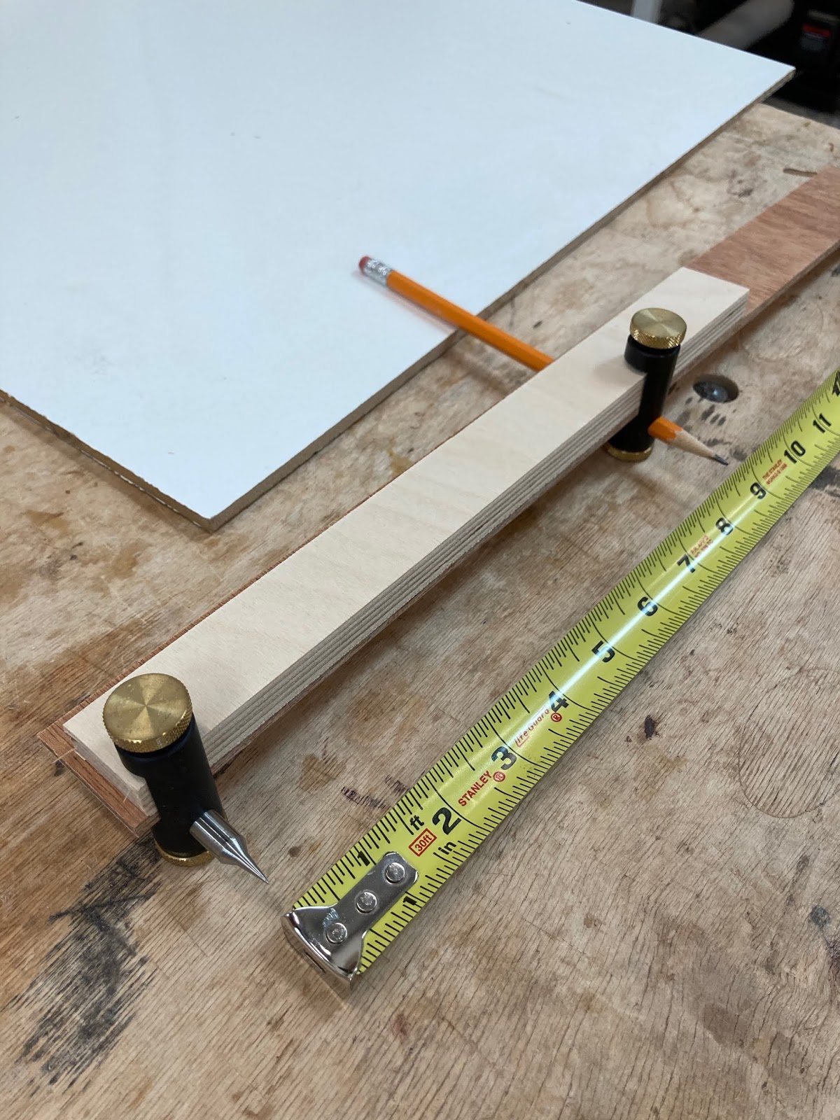 Let's Talk Wood: A beam compass - my lifesaver today!