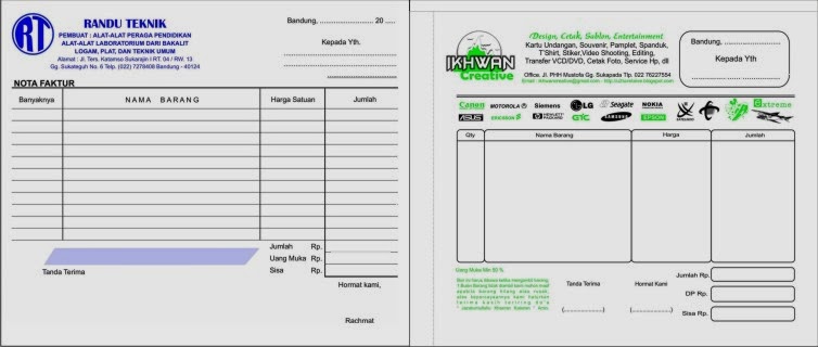 Huruf Stenlist: NOTA BON
