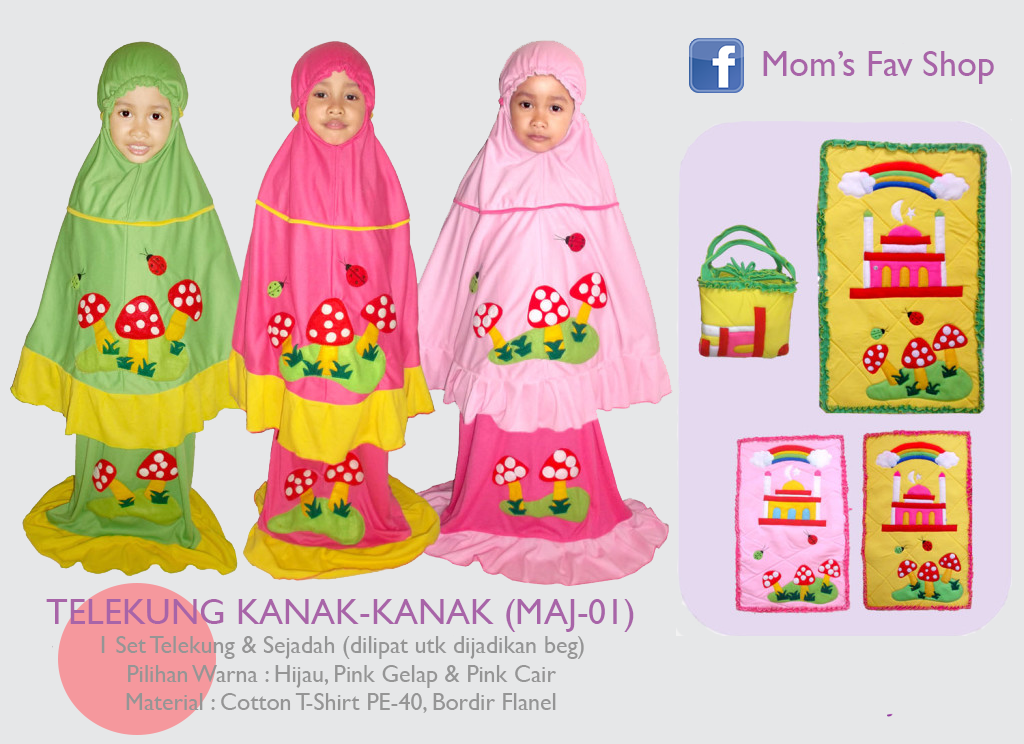 Set Telekung Kanak-Kanak Dan Sejadah