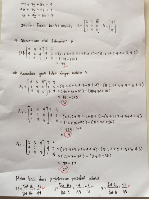 Matriks & Transformasi Linier: Metode Eliminasi Gauss, Gauss Jordan ...