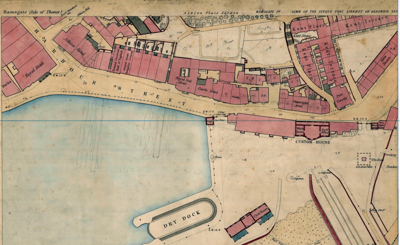 thanetonline: Focus on Harbour Parade Ramsgate around 200 years ago