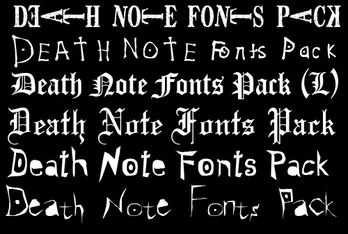 Font Death Note Free Download | cinta kreativitas