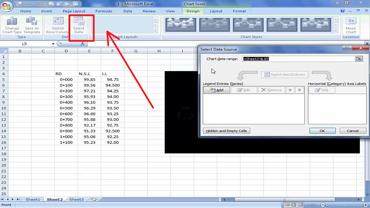 How To Draw L-Section or Longitudinal Section Of Sewer Line in Ms Excel ...