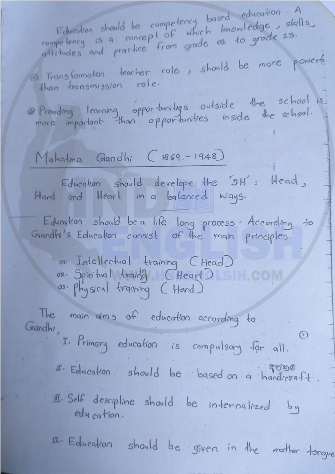Full Notes | Principles Of Education | 2nd Yr - 2nd Sem