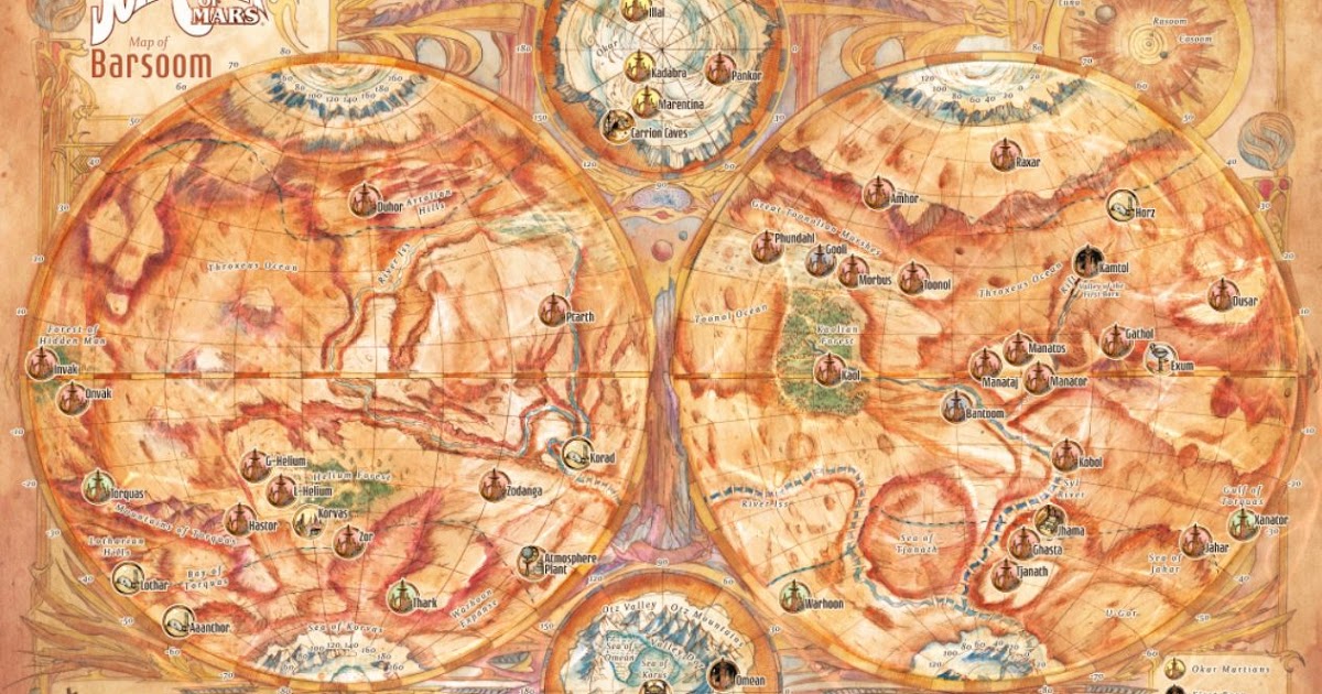 Tabletop Fix: Modiphius Entertainment - Legacy Map of Barsoom Release