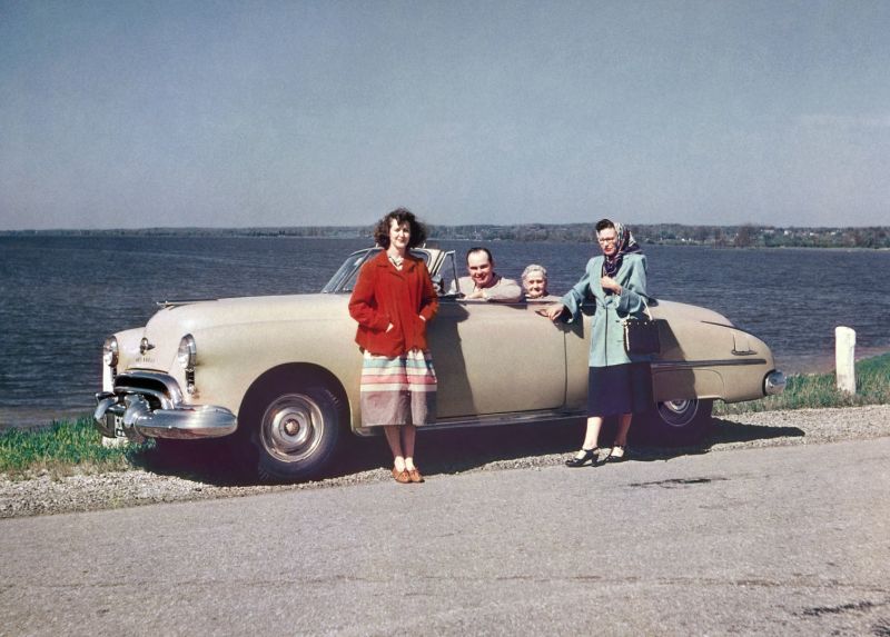 Color Snapshots of People Posing With Their Cars in the 1950s ~ Vintage ...