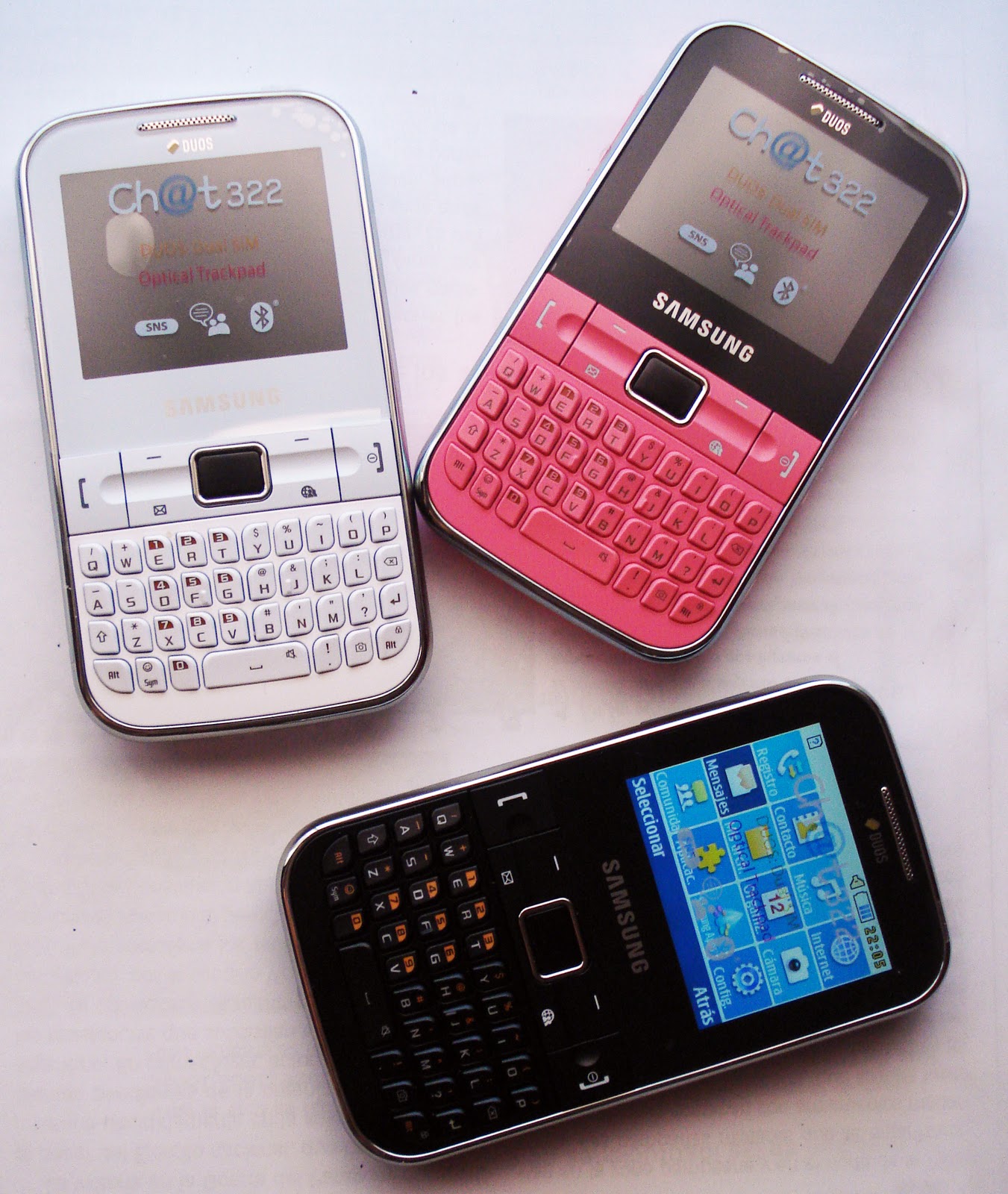 TELEFONIA CELULAR Y ARTICULOS DE ELECTRONICA: SAMSUNG CHAT 322 MP3 ...