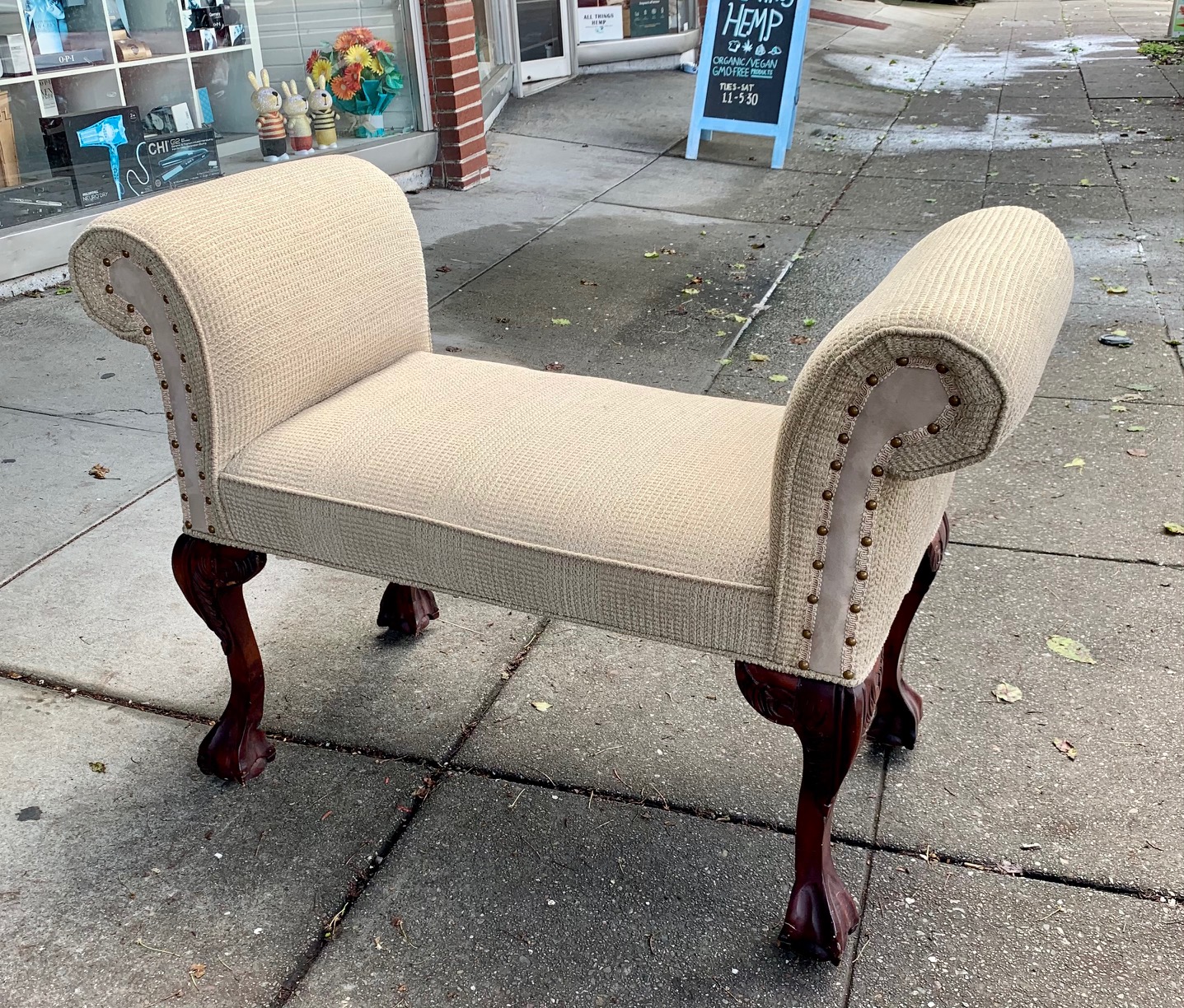 UHURU FURNITURE & COLLECTIBLES: SOLD #104445 Backless Bench with Rolled ...