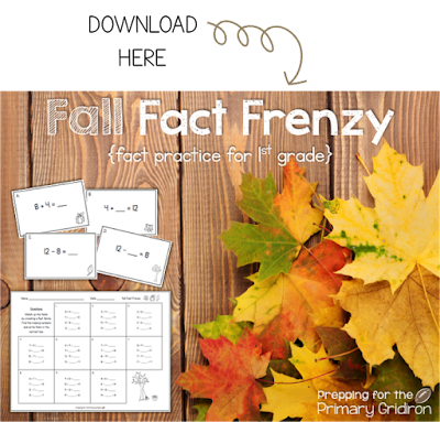 Fall Fact Frenzy {Fact Practice Freebie} - Owl-ways Be Inspired