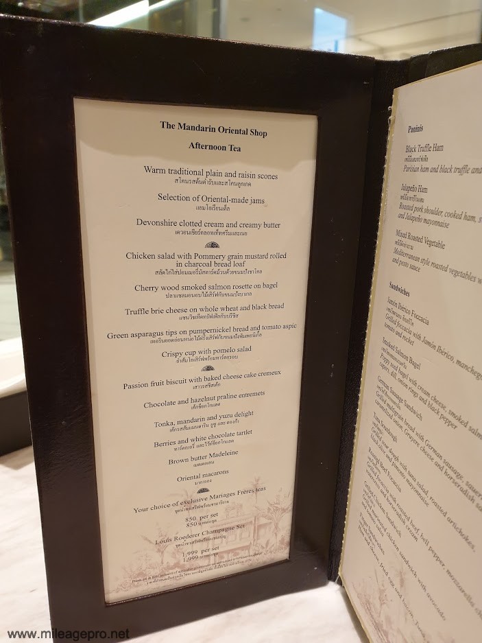 Mandarin Oriental Shop Afternoon Tea by Visa Infinite - Mileage Pro