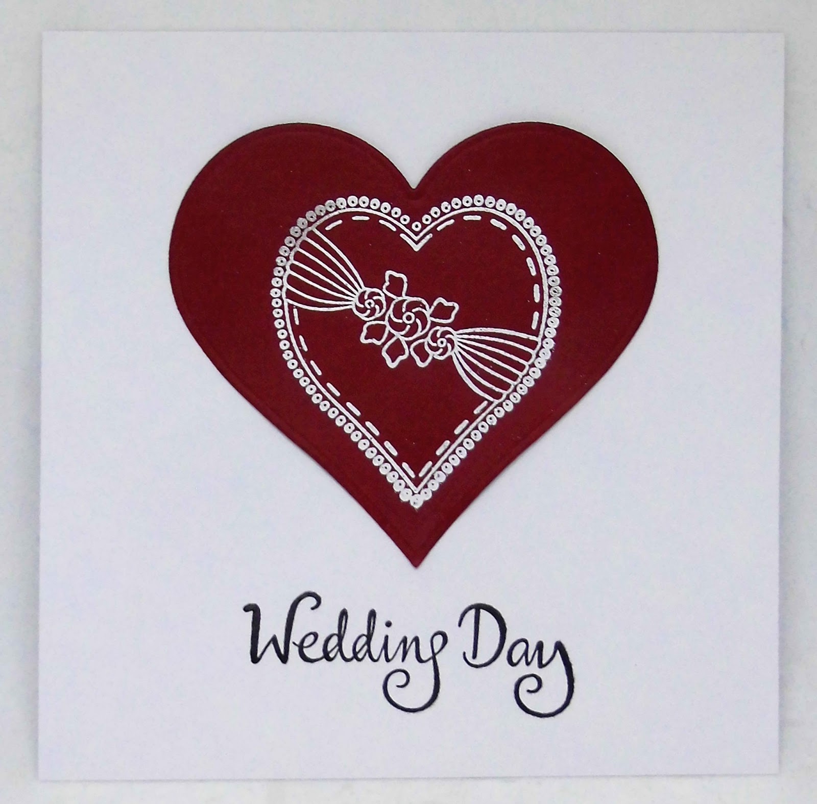 Sarah's Craft Shed: Quick Wedding Card/Invitation using Linda's Hearts