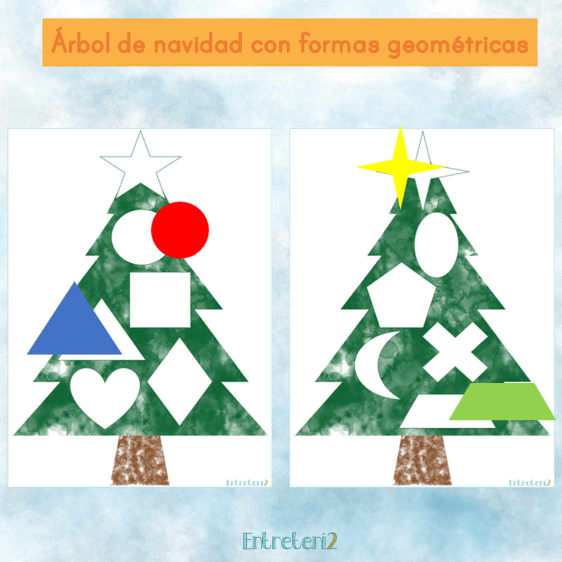 Entreteni2: Árbol de Navidad con formas geométricas