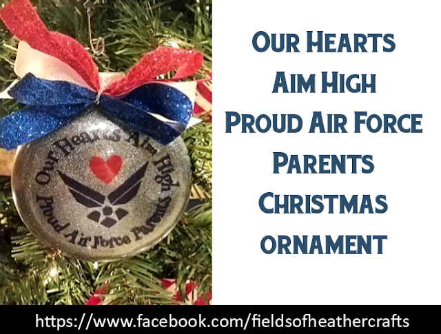 Fields Of Heather: Our Hearts Aim High - Air Force Christmas Ornament