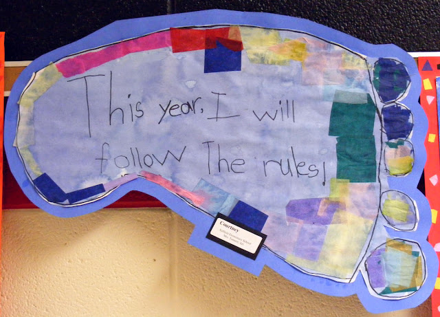 Suffield Elementary Art Blog!: Footprints worth Following Back to School!