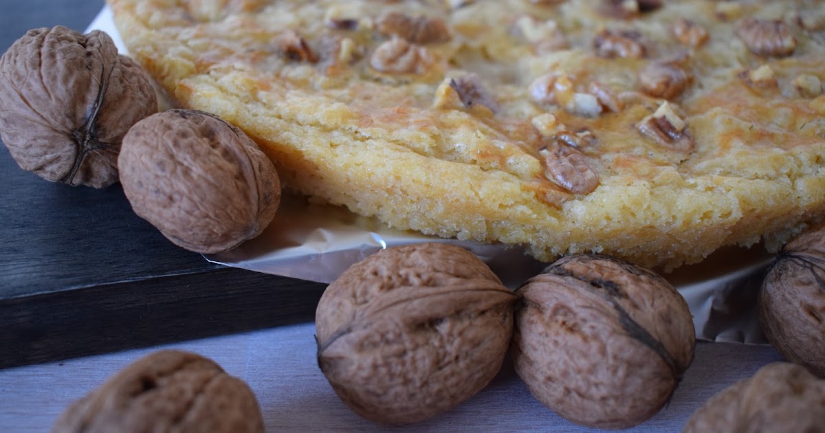 Boterkoek met walnoten