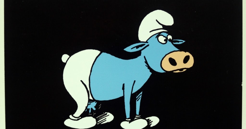 VQR Postal Project: Schtrompfvache / Smurf Cow