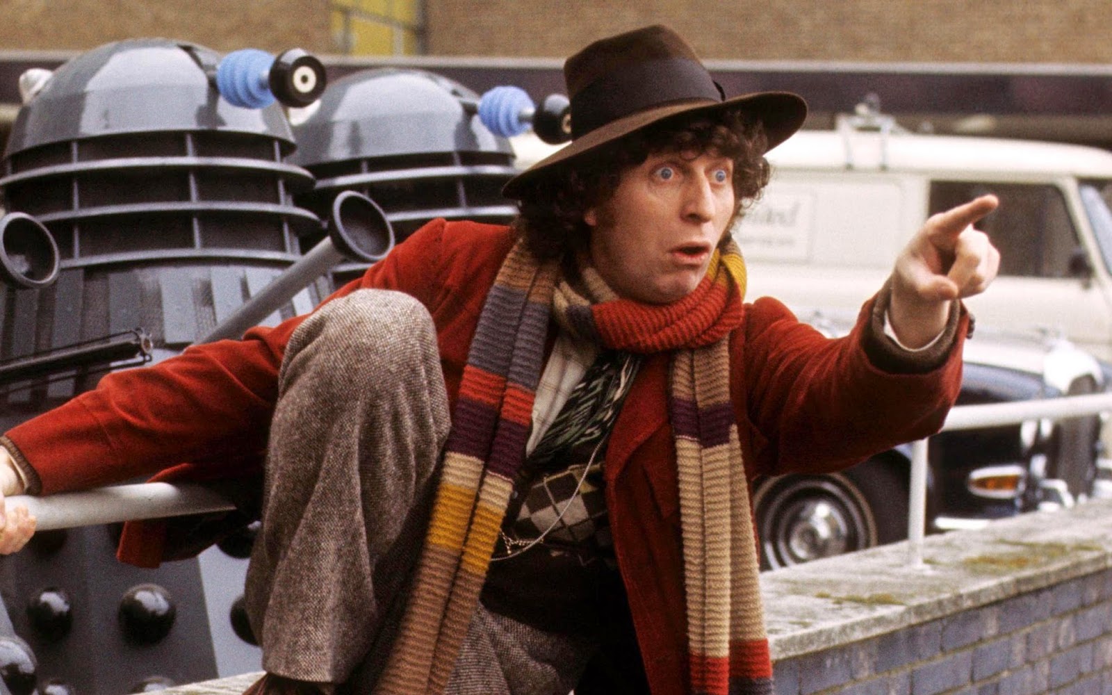 Tom Baker SCARF Earrings--4th Day of Doctor Who!