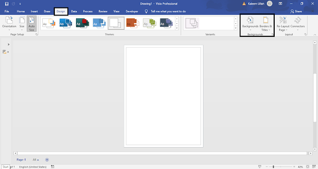 How to change Border and Title in Microsoft Visio?