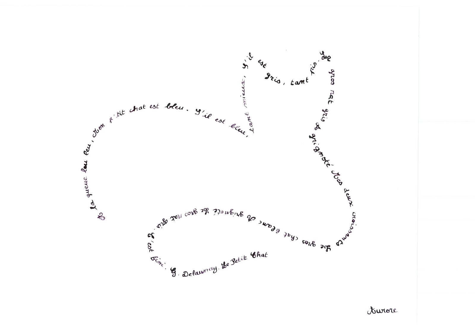 Retour sur l'atelier calligramme