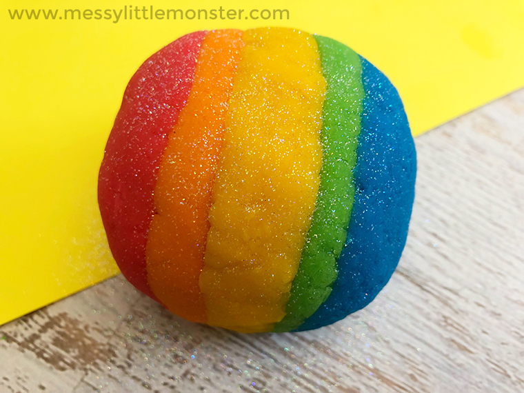 Easy Homemade Rainbow Playdough Recipe - Messy Little Monster
