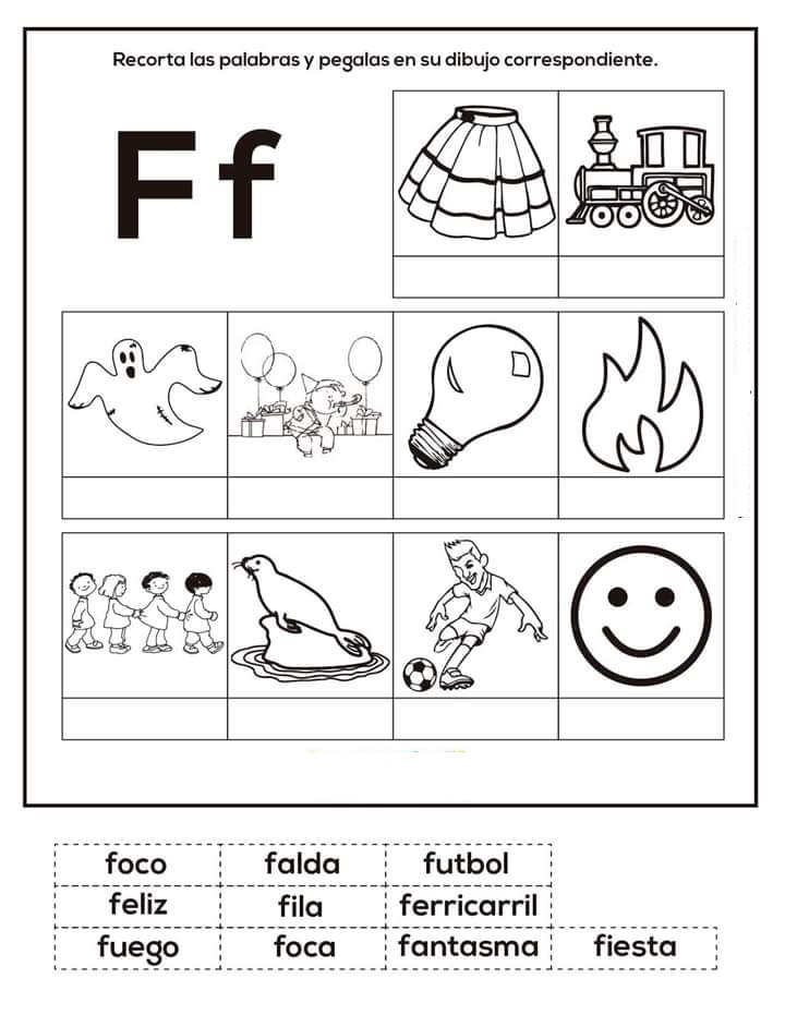 Actividades Con La Letra Fa Fe Fi Fo Fu