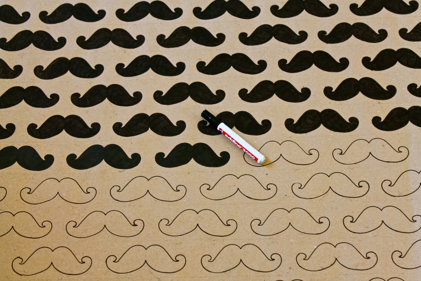 Tulip & Lily: Moustache Wrapping Paper