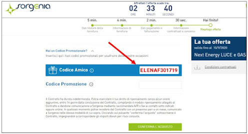 Sorgenia - Codice Amico (GIUGNO 2021): ELENAF301719