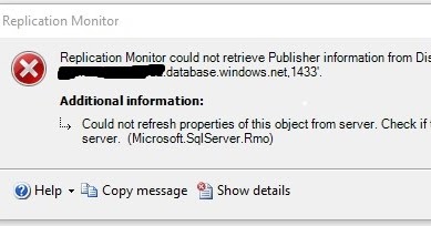 SQL Server and Azure Simplified: [Solved]: Replication monitor could not retrieve Publisher ...