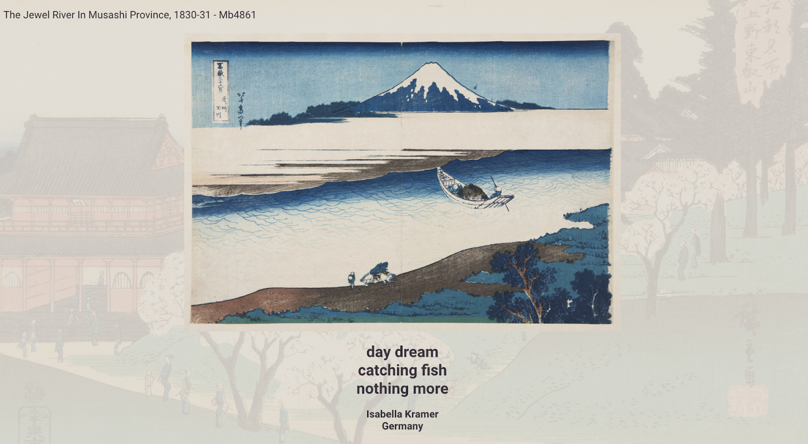 haiku - eine annäherung: Masters of Japanese Prints: Haiku