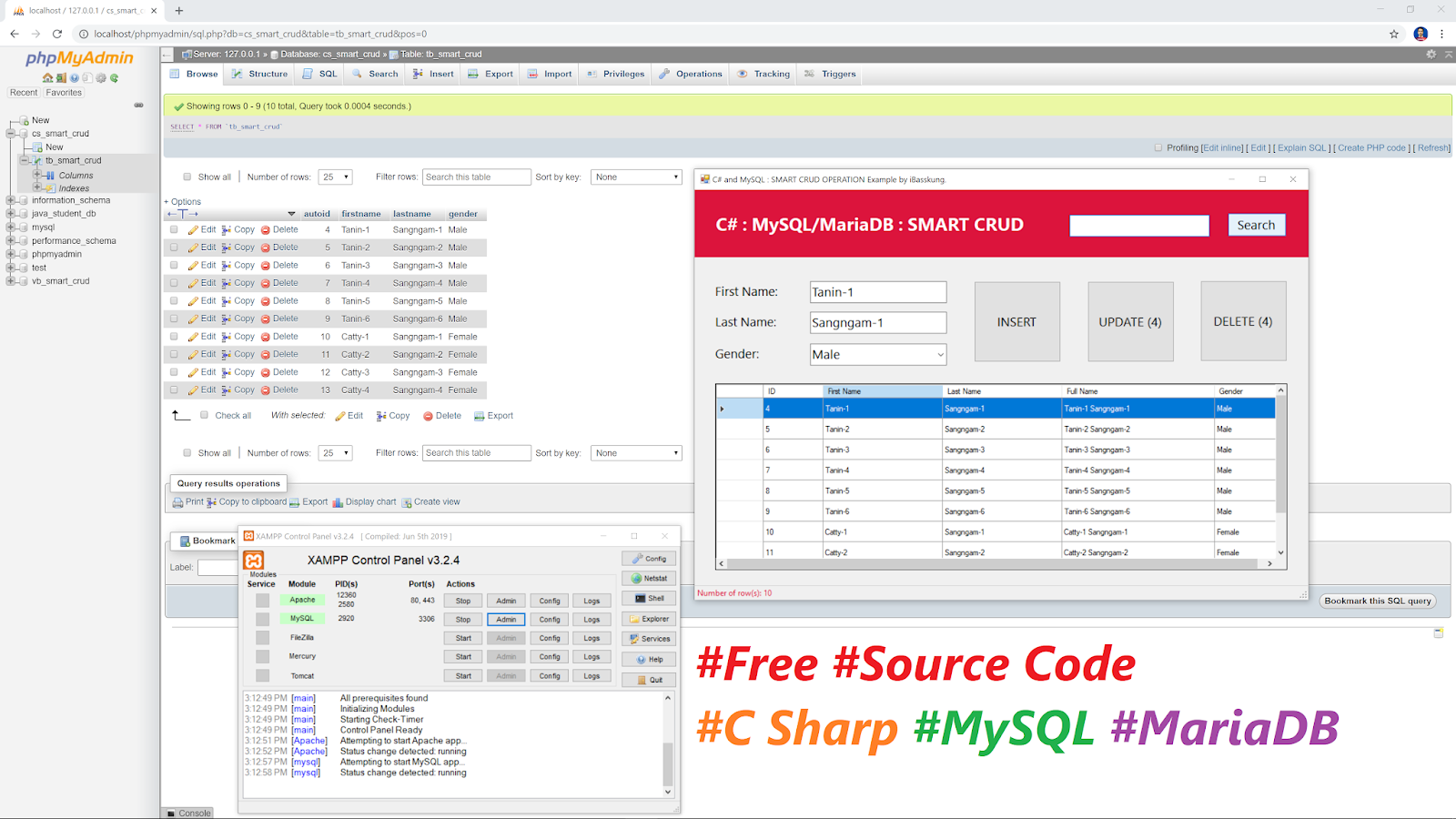 C And Mysql Mariadb Perform Smart Crud Operations With Search Windows Forms Source Code