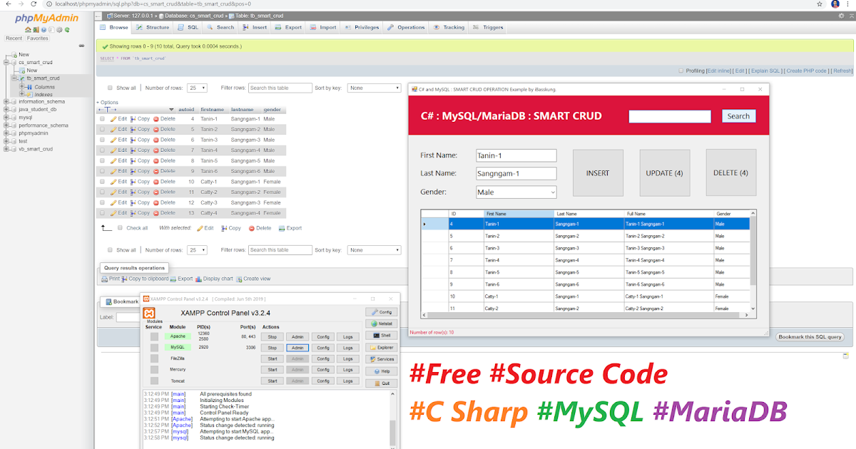 C# and MySQL / MariaDB Perform SMART CRUD Operations with SEARCH ...
