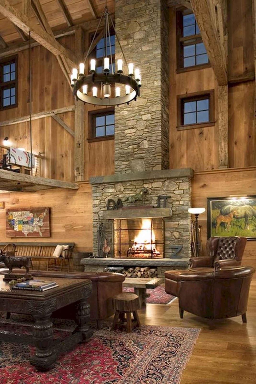 50 Exotic Traditional Fireplace Cabin To Create A Romantic Atmosphere ...