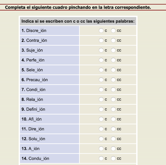 SUPER AL: ORTOGRAFÍA: PALABRAS CON C Y CC.