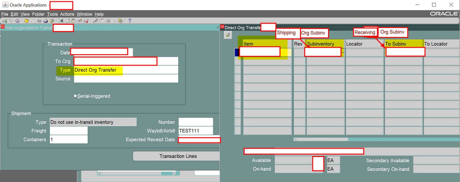Oracle Apps World - Yogesh Rathi: Inter-Organization Transfer