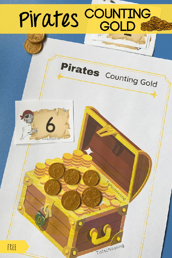 Pirate Counting Gold Coins | Totschooling - Toddler, Preschool ...