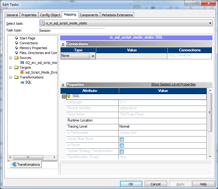 1. Choose connection Type as None (In case you want to defined schema ...