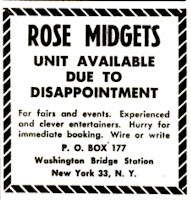 Music Weird: Rose's Midget Revue, part 1: 1920s-1950s