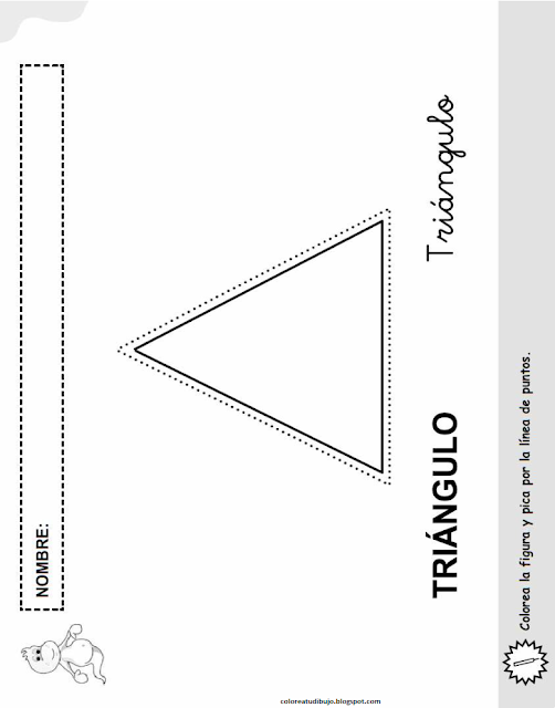 Triangulo para colorear e imprimir - COLOREA TUS DIBUJOS