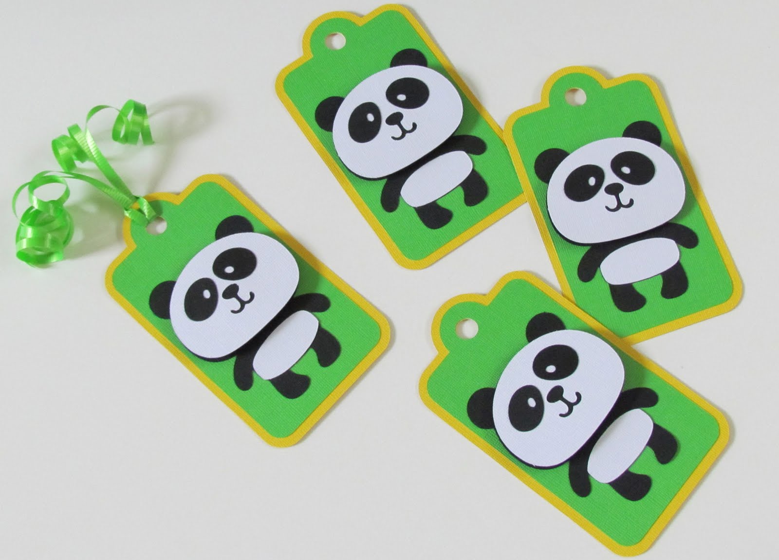 Sharon Langford Designs: Panda Tags...with Wobblers!