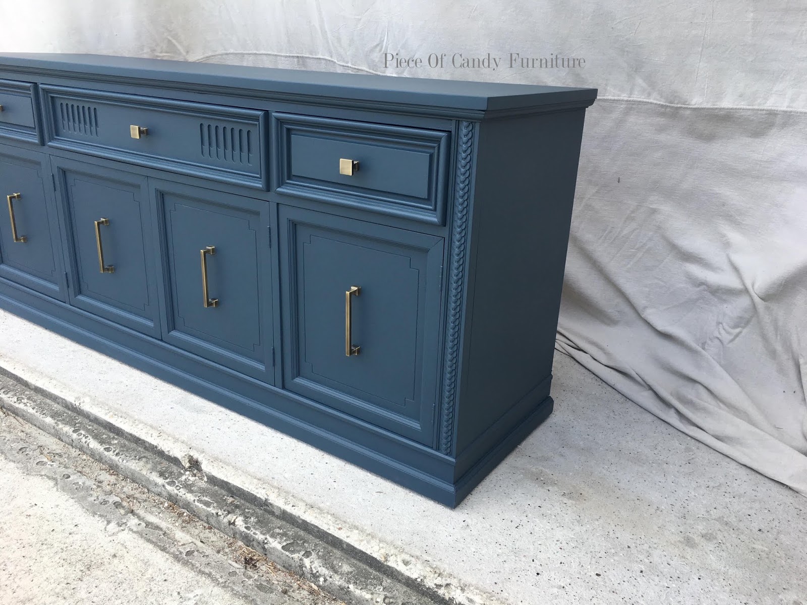 Piece Of Candy Furniture: Redesigned Vintage Buffet Dark Teal....