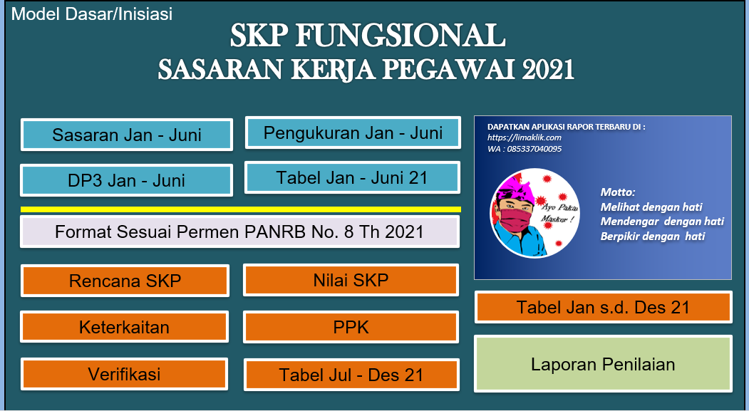Contoh Format SKP Guru 2021 sesuai Permen PANRB No 8 Tahun 2021 - Lima Klik