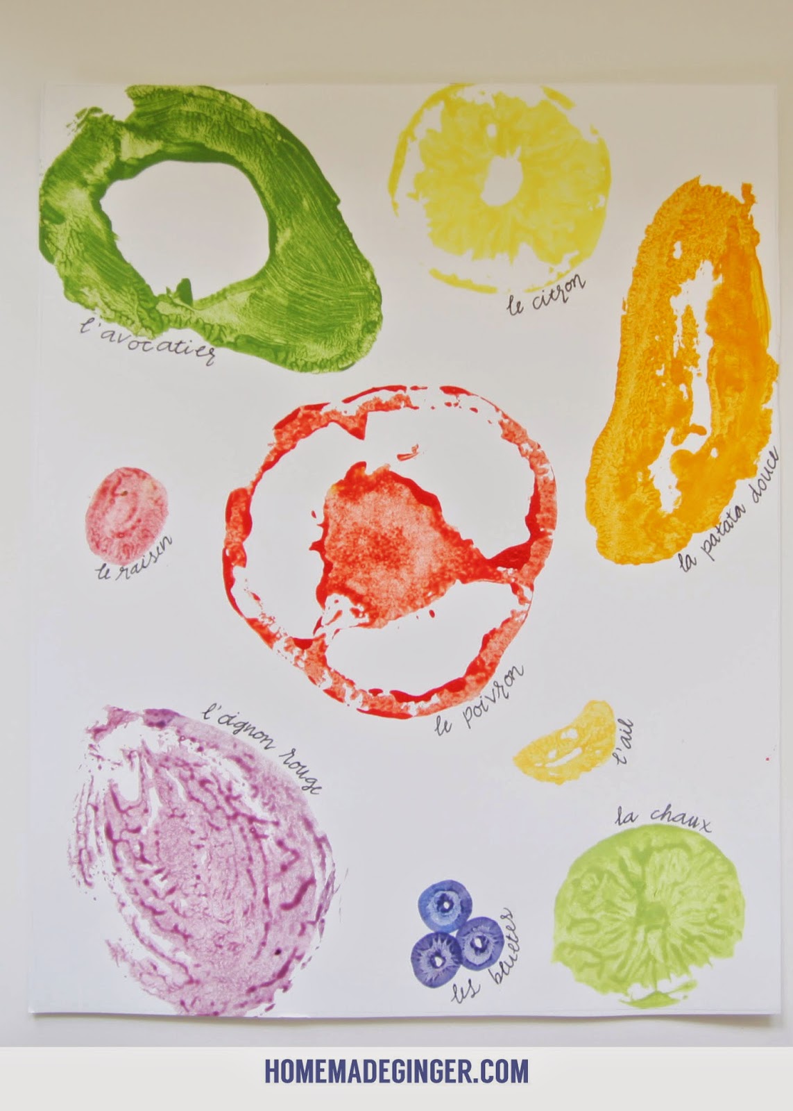 homemade ginger: DIY Fruit and Veggie Stamps