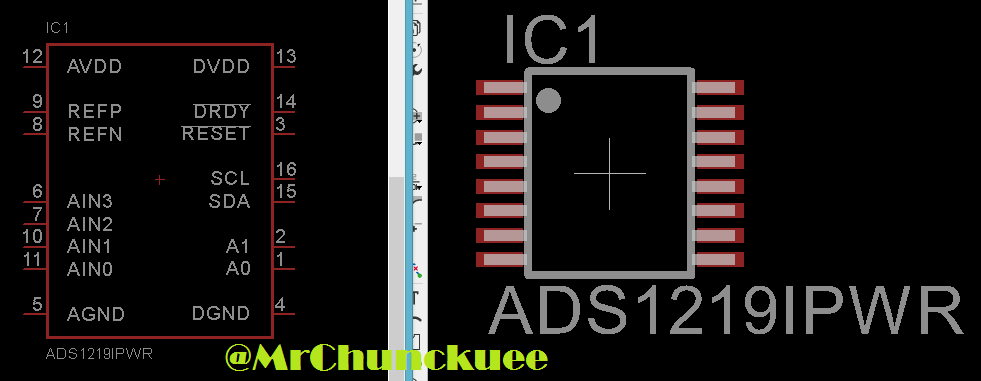 Librerías para Eagle: ADS1219 - ADC de 24bits con interface I2C