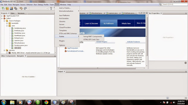 Adding a calendar in netbeans | Program Desktop