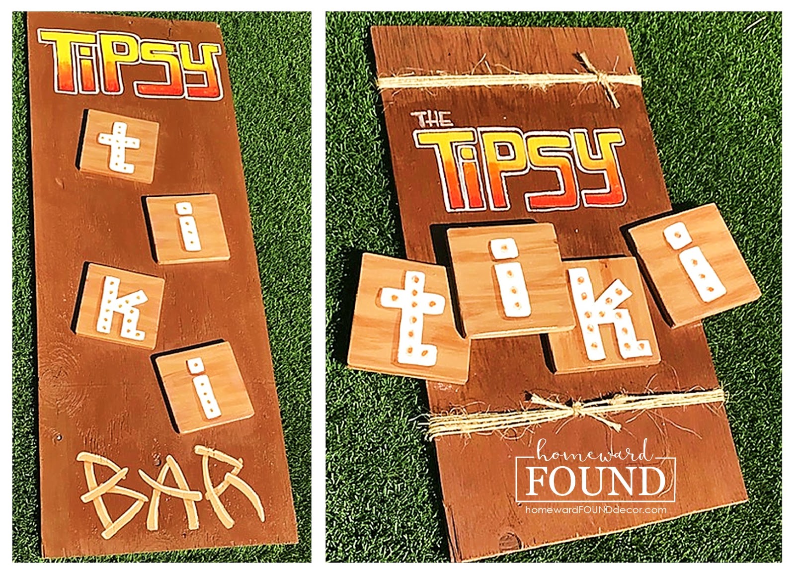 Repurposed Tiki Signs HomewardFOUND Decor repurposed-tiki-signs-homewardfound-decor