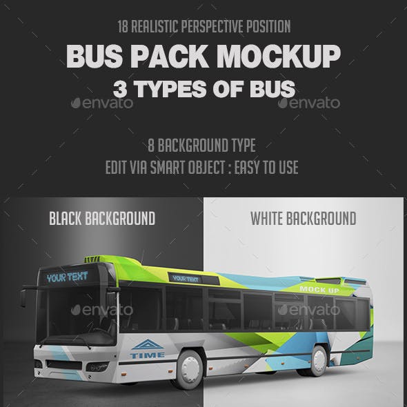 160+ Best Bus Mockup Templates | Free & Premium