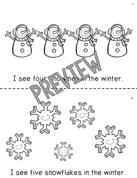 Emily Jane Creates: DECEMBER NO PREP KINDERGARTEN PACKET-OVER 100 PAGES!