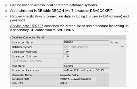 2. Secondary Database Connections (HANA)-DBACOCKPIT/DBCON