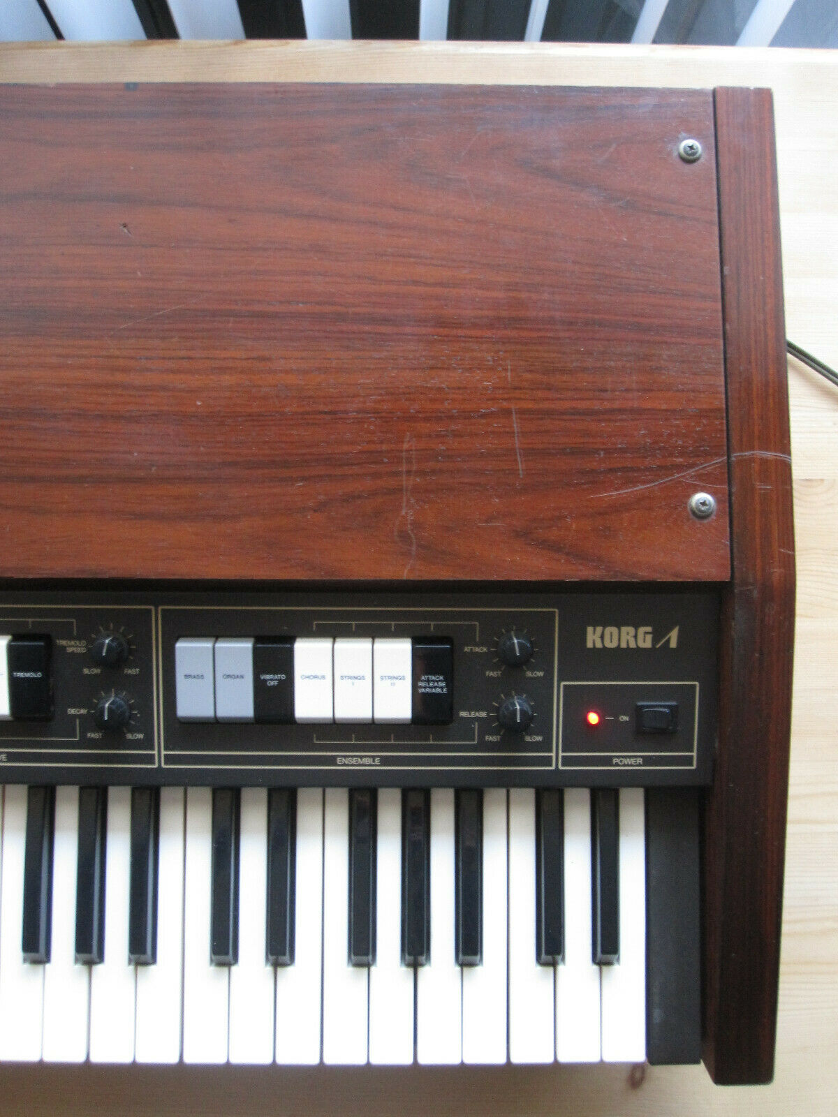 MATRIXSYNTH: Korg Lambda ES-50 analog string synthesizer keyboard SN 233615