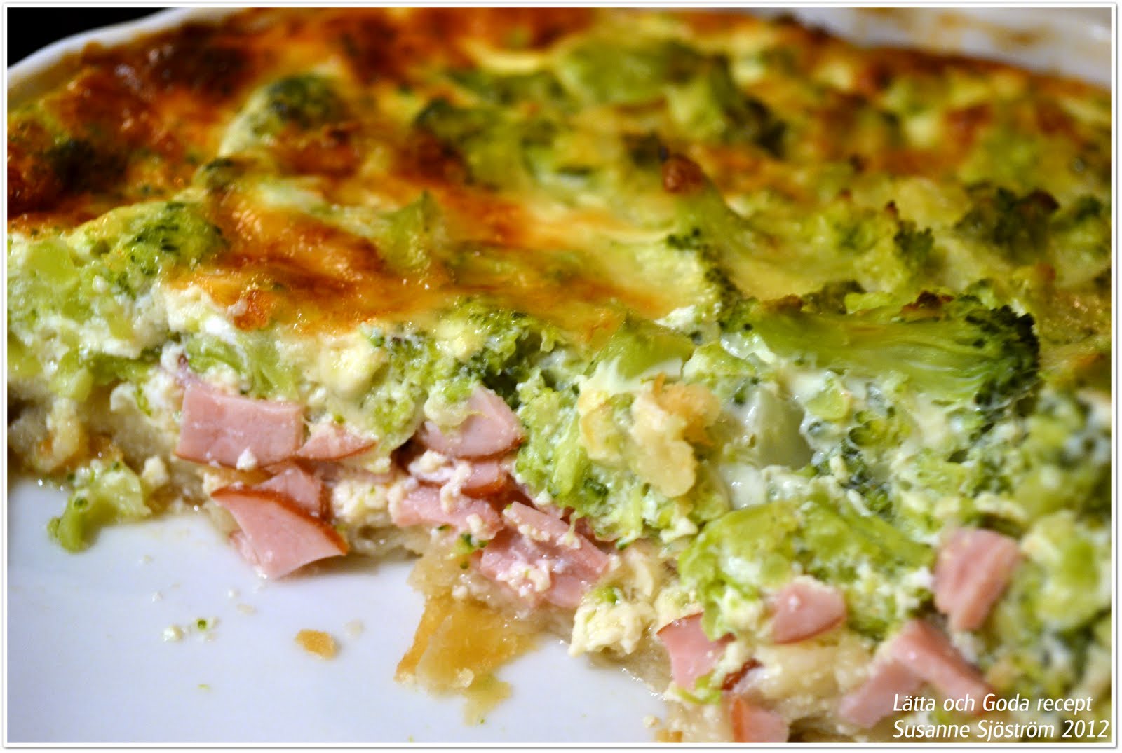 Lätta och Goda recept: Paj med skinka och broccoli